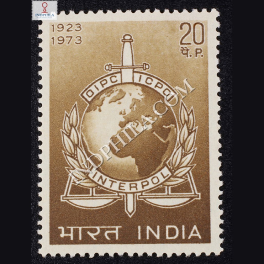India 1973 50th Anniversary of Interpol (International Criminal Police ...