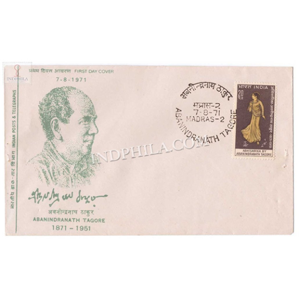 India 1971 Abanindranath Tagore Birth Centenary Fdc - Largest Online ...