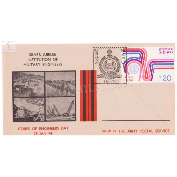 India 1974 Silver Jubilee of Institution of Military Engineers Corps of ...