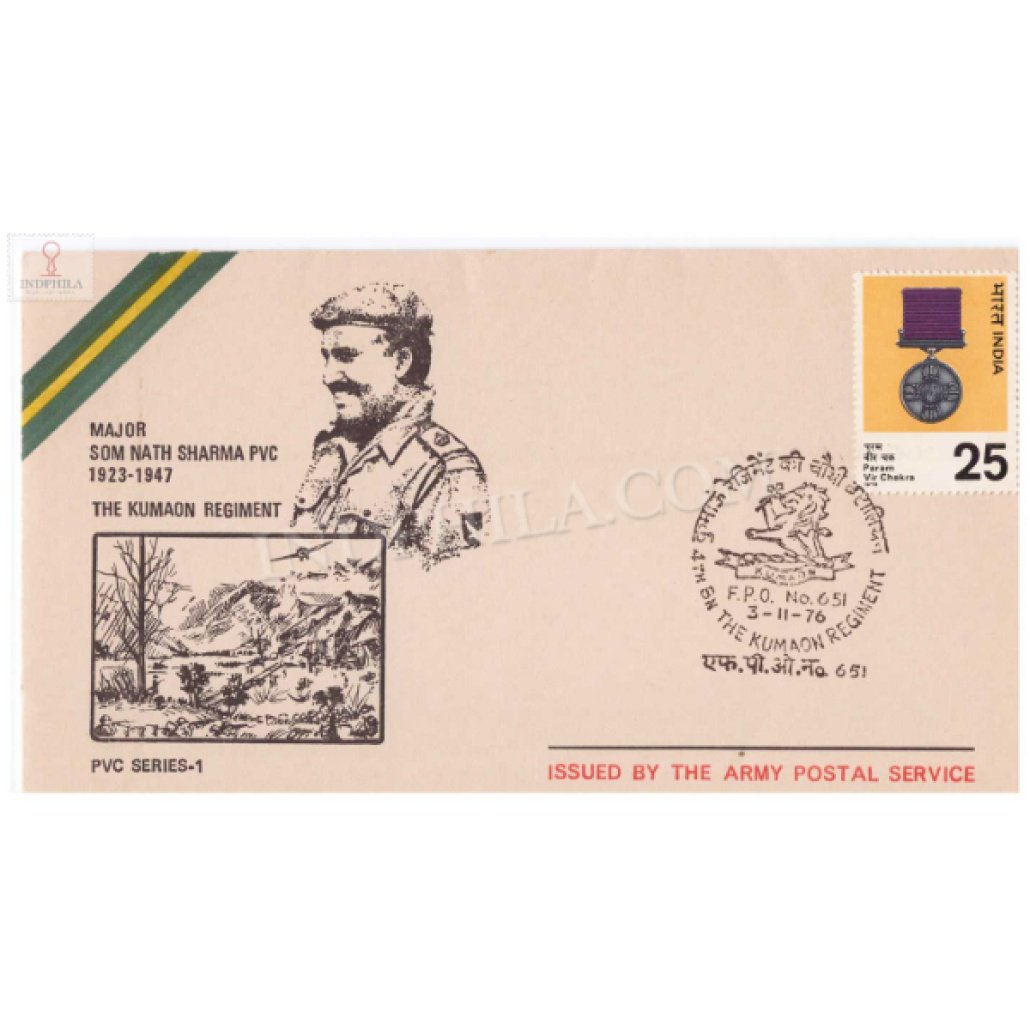 India 1976 Major Som nath Sharma PVC 4th BN The Kumaon Regiment Army ...