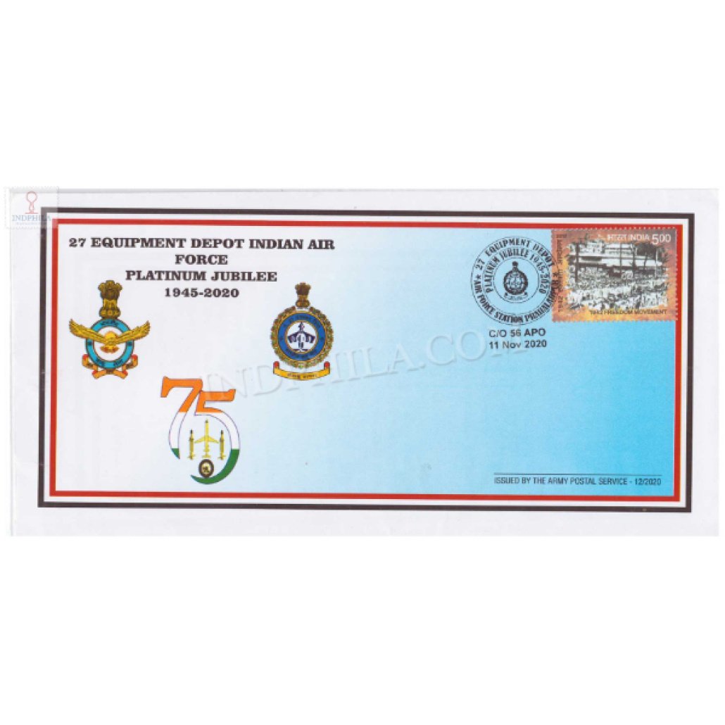 India 2020 27 Equipment Depot Indian Air Force Army Postal Cover ...