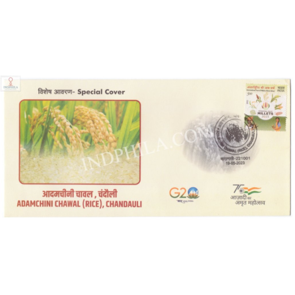 India 2023 GI Tag Special Cover of Adamchini Chawal Chandauli was ...