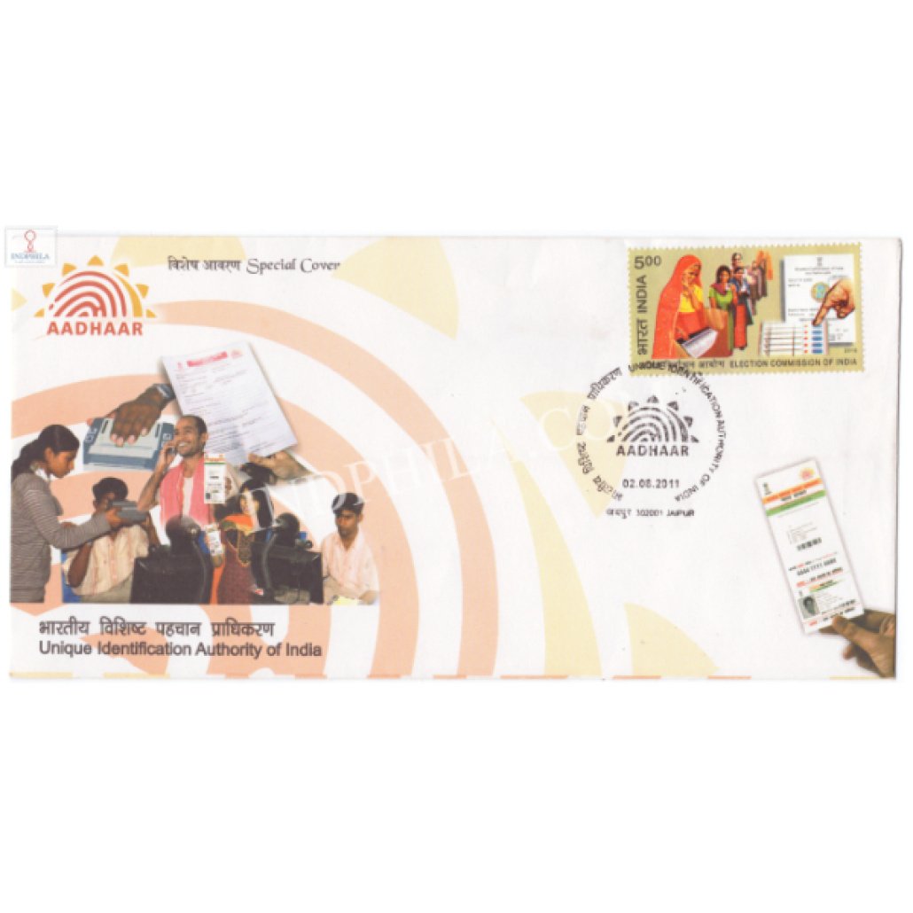 India 2011 Special Cover of Aadhaar Unique Identification Authority of ...