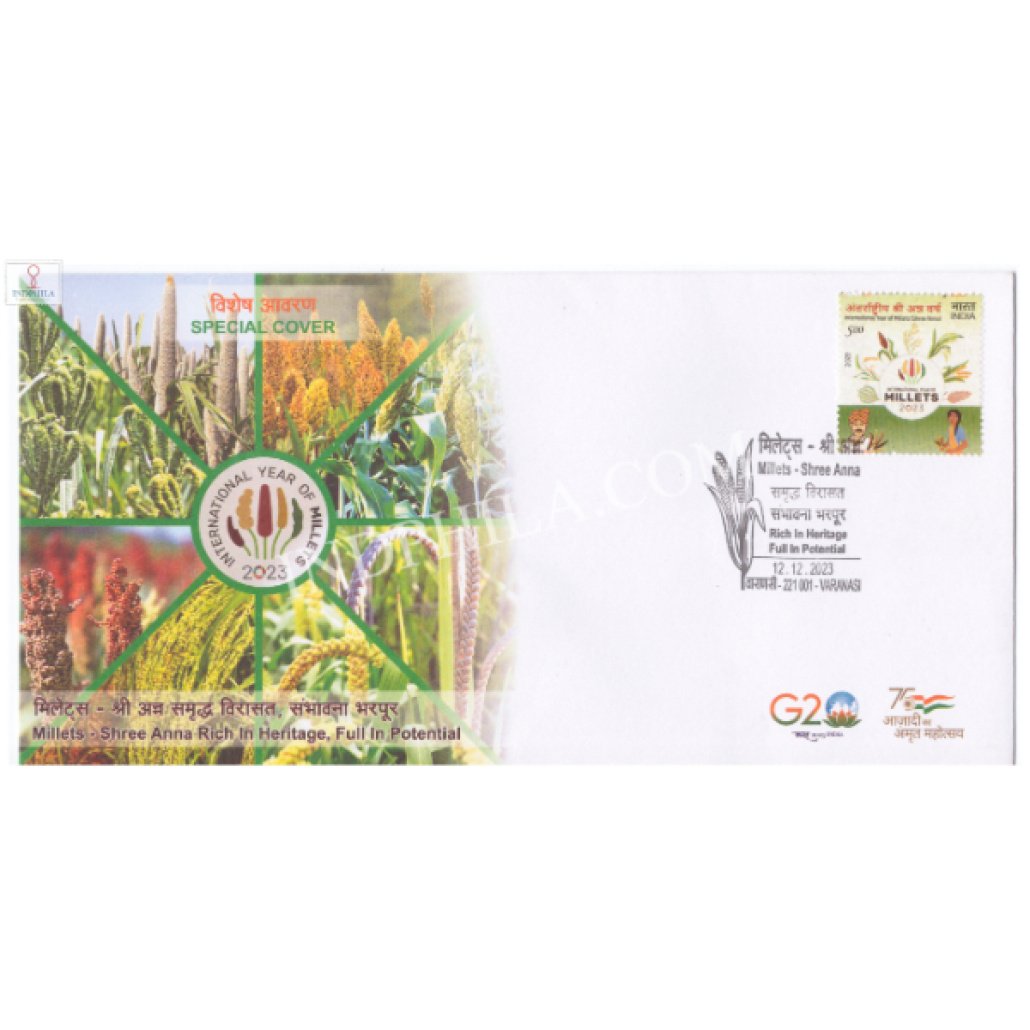 India 2023 Special Cover of International Year of Millets 2023 Varanasi ...