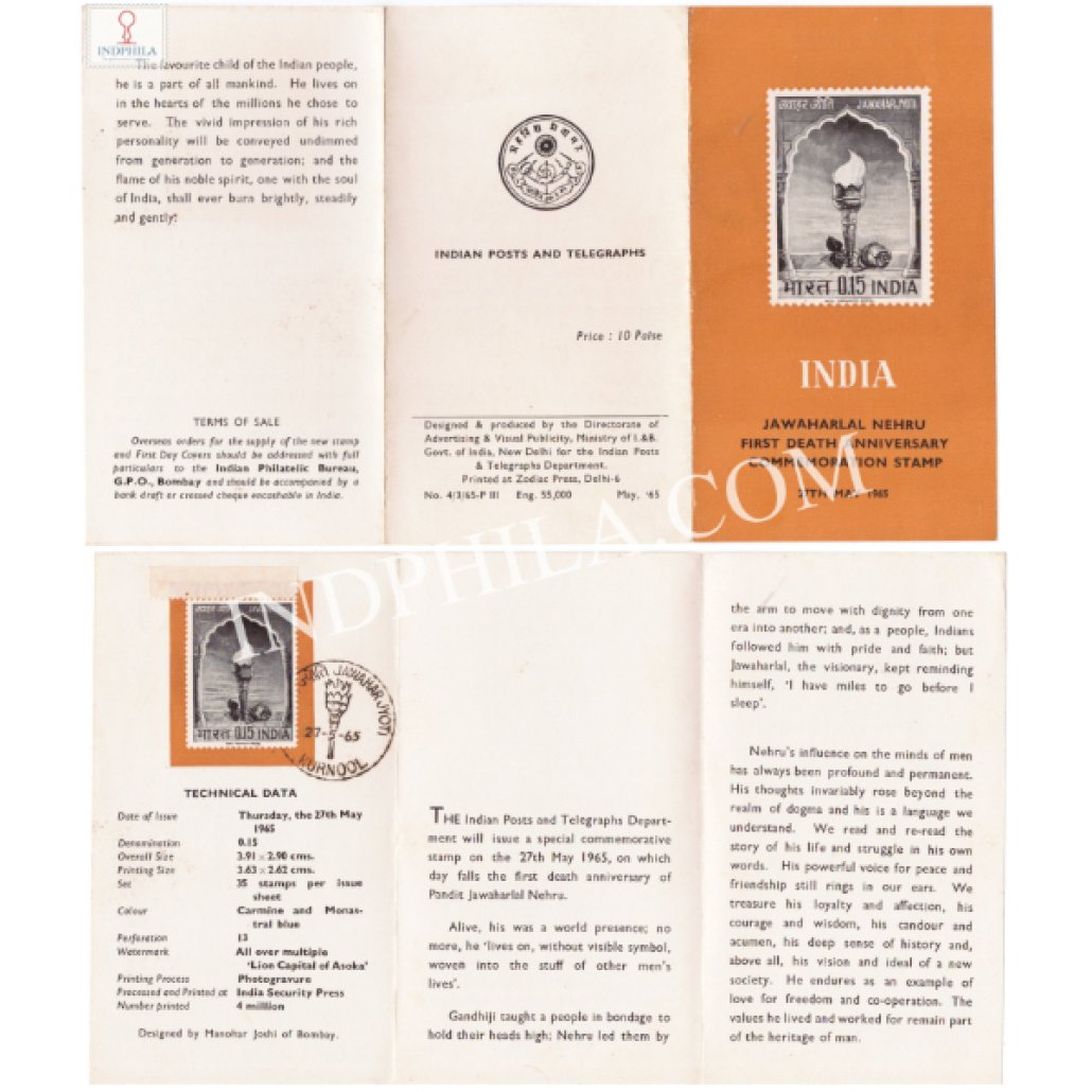 First Anniversary of Nehru's Death Brochure 1965 - Largest Online ...