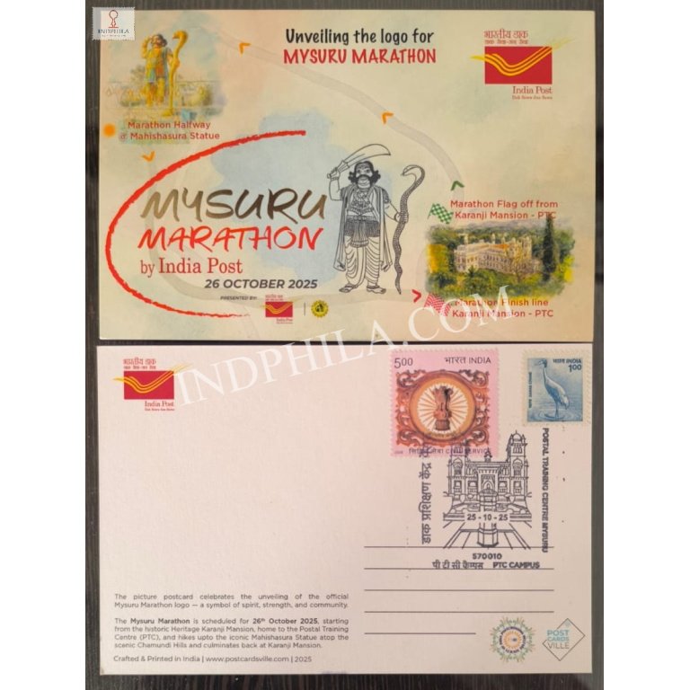 Cancelled Picture Postcard of Unvilling The Logo For Mysuru Marathon ...